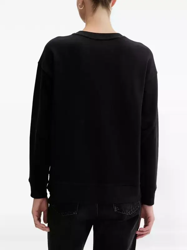 Dkny Logo-embroidered Crew-neck Sweater