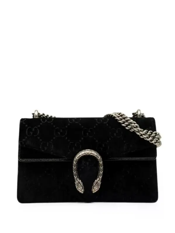 Gucci 2016-2026 Medium Gg Velvet Dionysus Shoulder Bag - Black