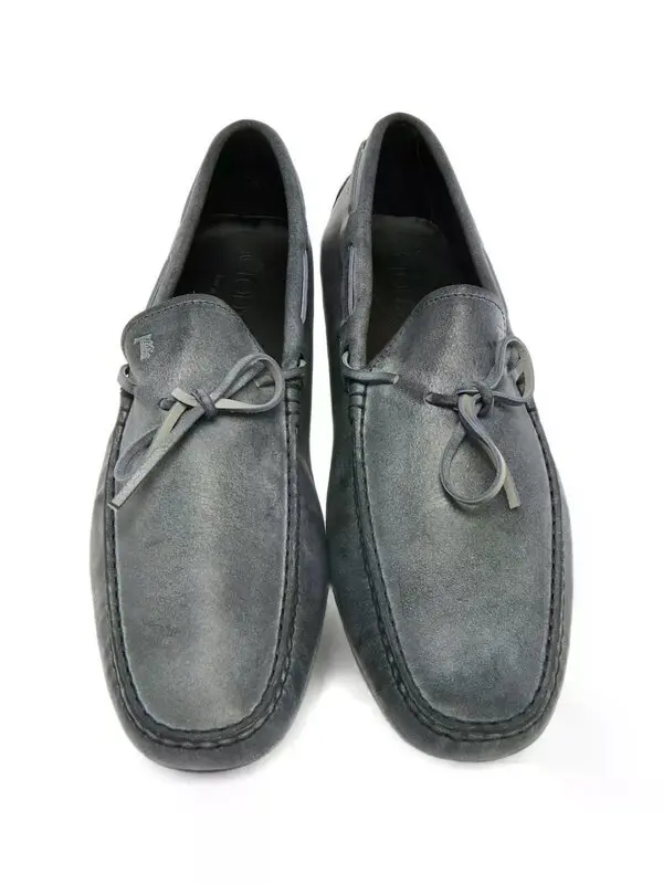 TOD'S Gommino Suede Driver Loafers - Grey