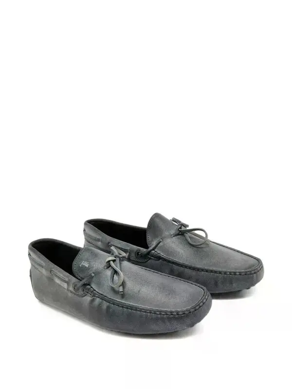 TOD'S Gommino Suede Driver Loafers - Grey