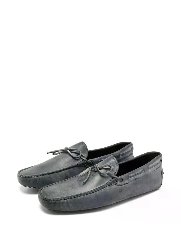 TOD'S Gommino Suede Driver Loafers - Grey