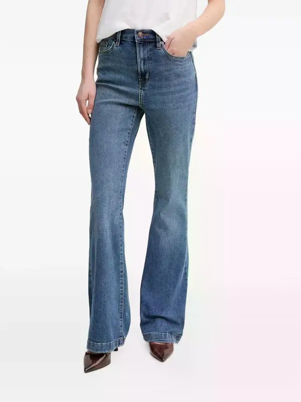 Dkny High-waist Flared Jeans