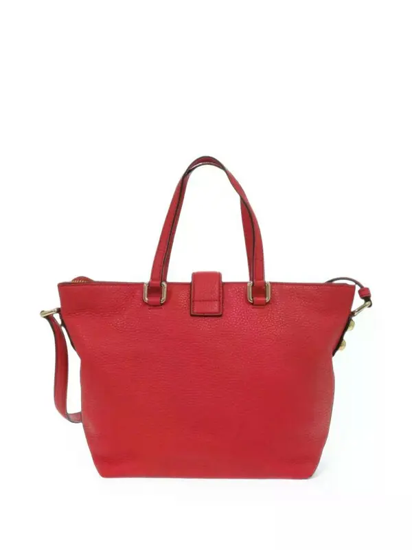 Dolce & Gabbana Leather Padlock Satchel - Red