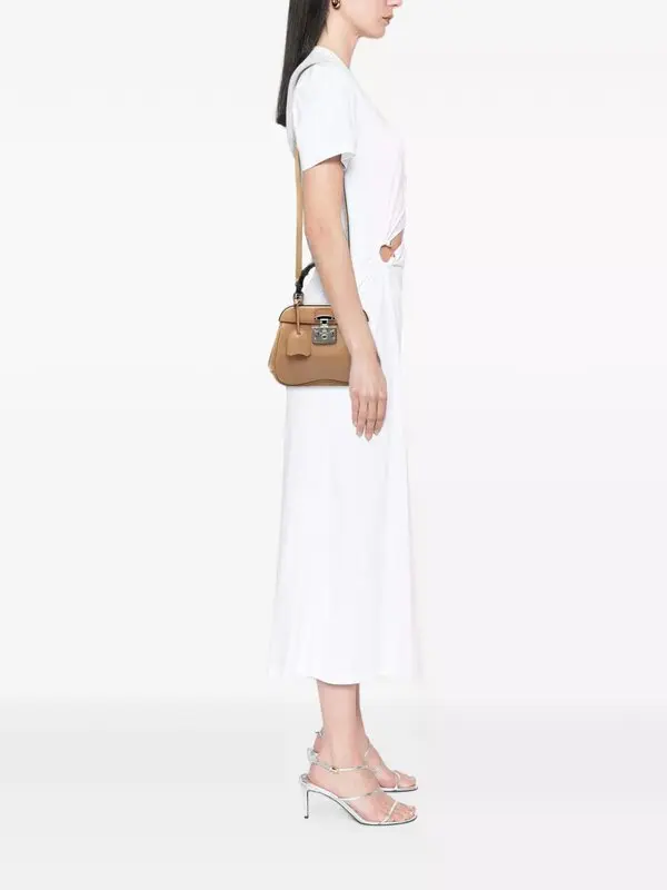 Gucci 2000-2015 Mini Polished Leather Bamboo Lady Lock Top Handle Bag Satchel