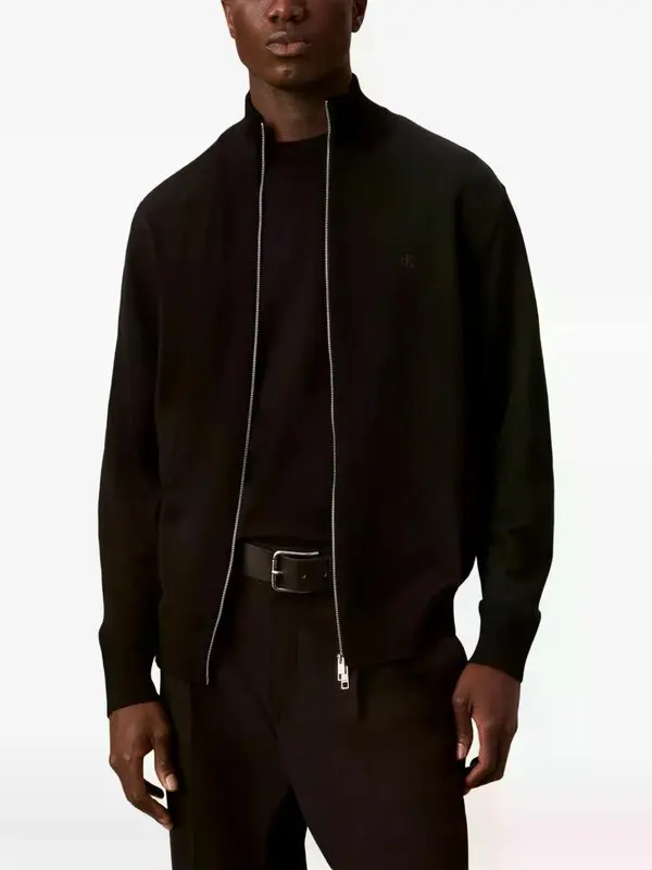 Calvin Klein Zip-up High-neck Cardigan