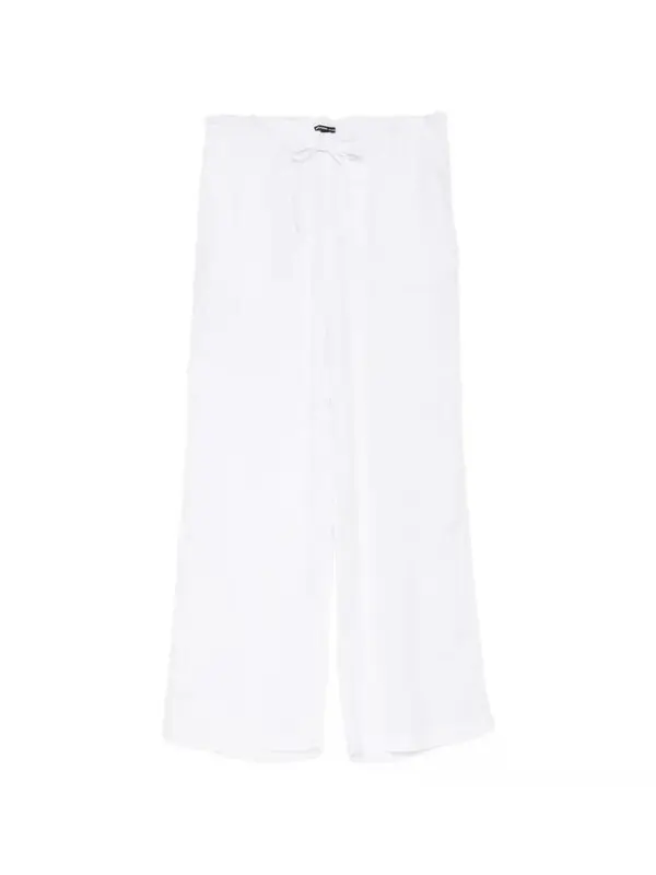 JAMES PERSE Drawstring Linen Trousers - White