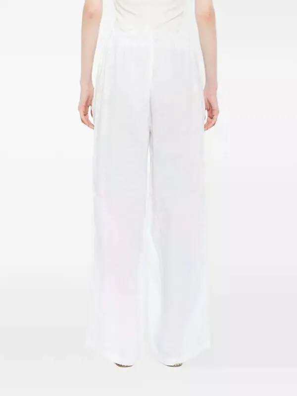 JAMES PERSE Drawstring Linen Trousers - White