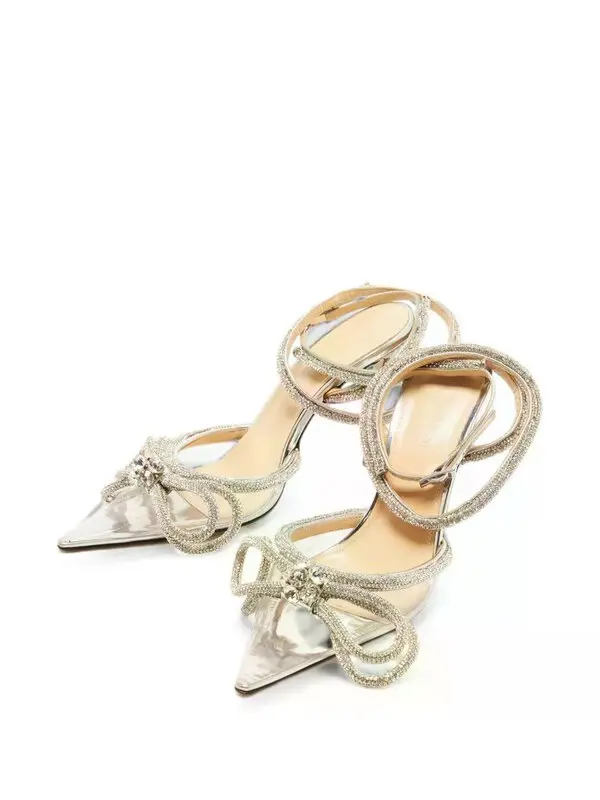Mach & Mach Double Bow Ankle Strap Pumps