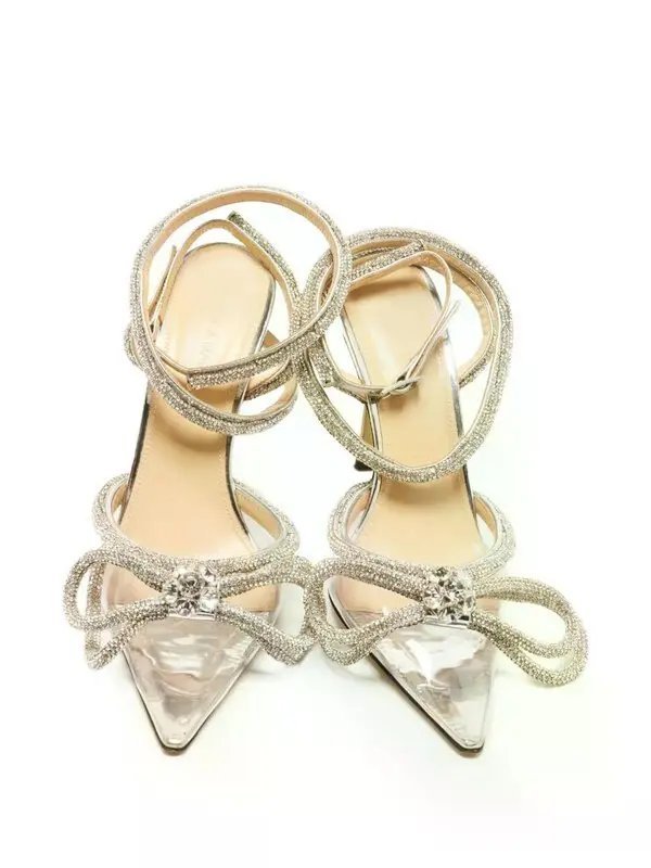Mach & Mach Double Bow Ankle Strap Pumps