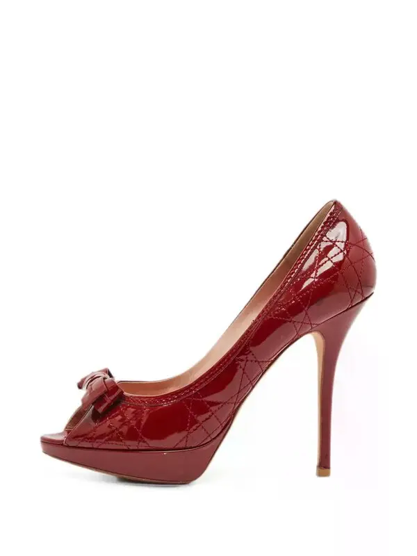 Dior Cannage-quilting Peep-toe Pumps