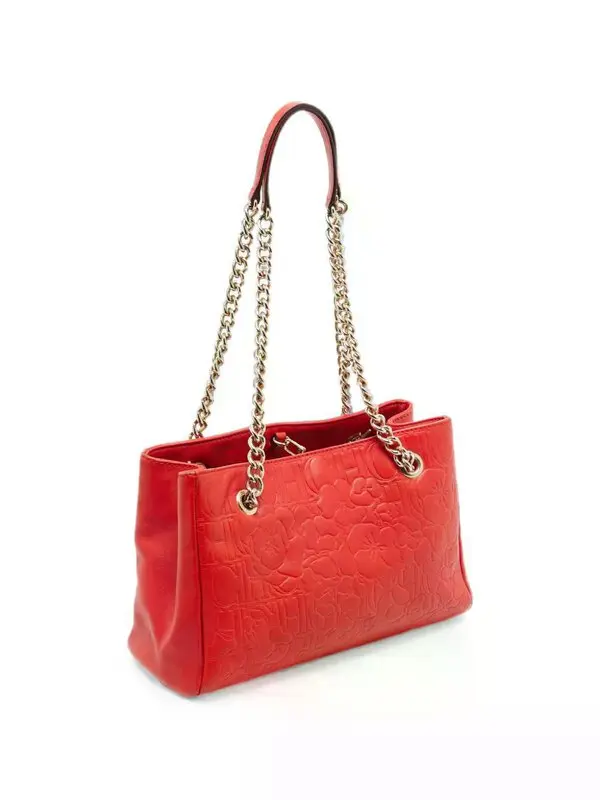 Carolina Herrera Embossed Chain Tote Bag