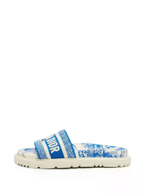 Dior Toile De Jouy Embroidered Sandals