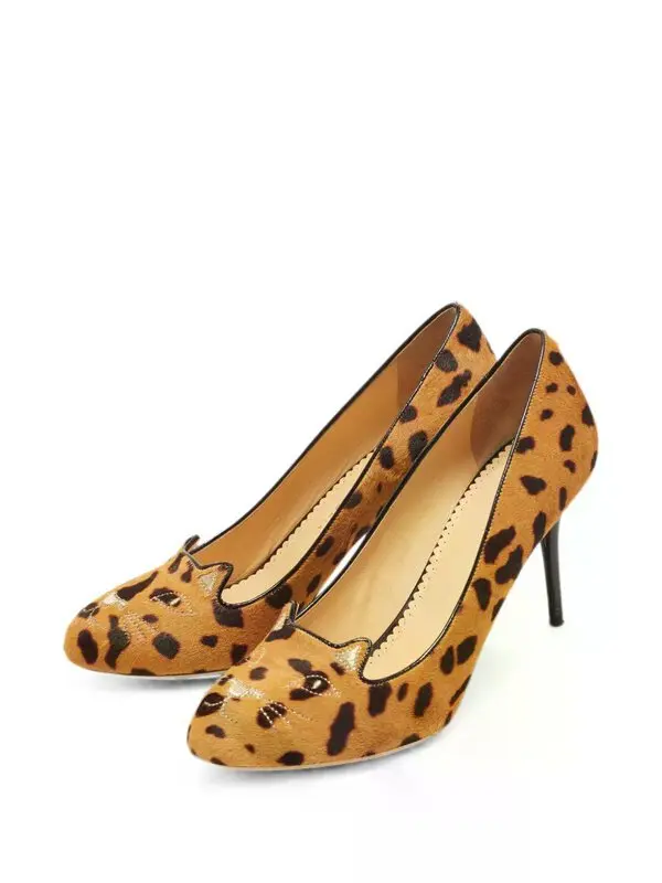 CHARLOTTE OLYMPIA Kitty Hyena-print Heeled Pumps