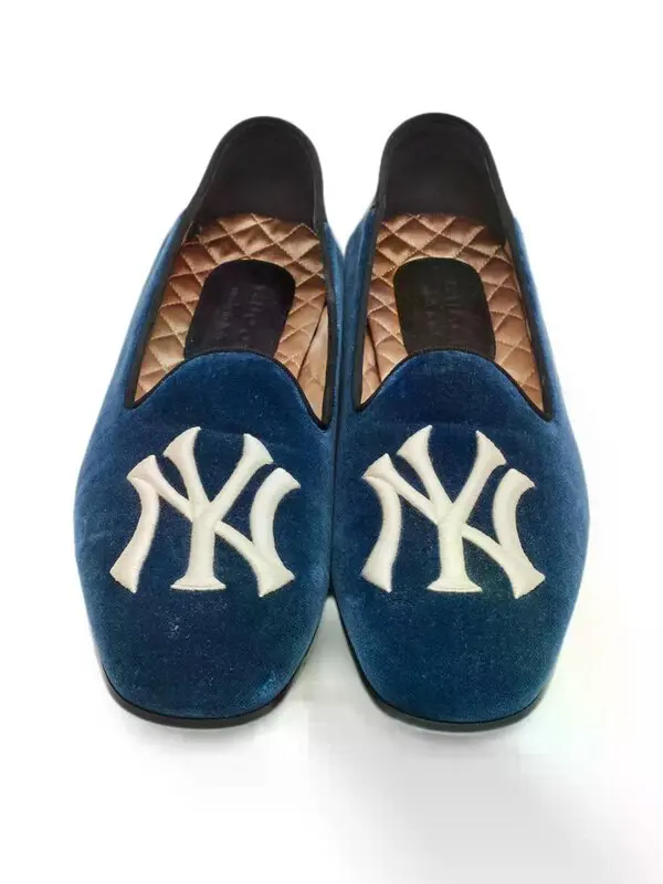 Gucci X New York Yankees Almond-toe Loafers