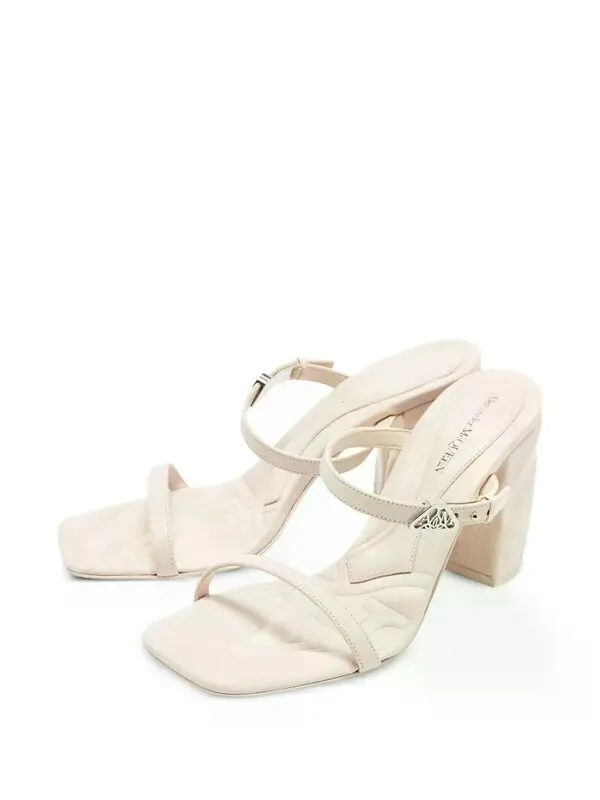 Alexander McQueen Block Heel Sandals - White
