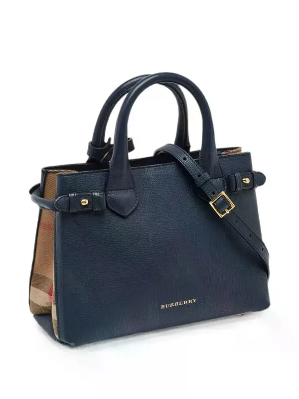 Burberry Small Banner House Check Tote Bag