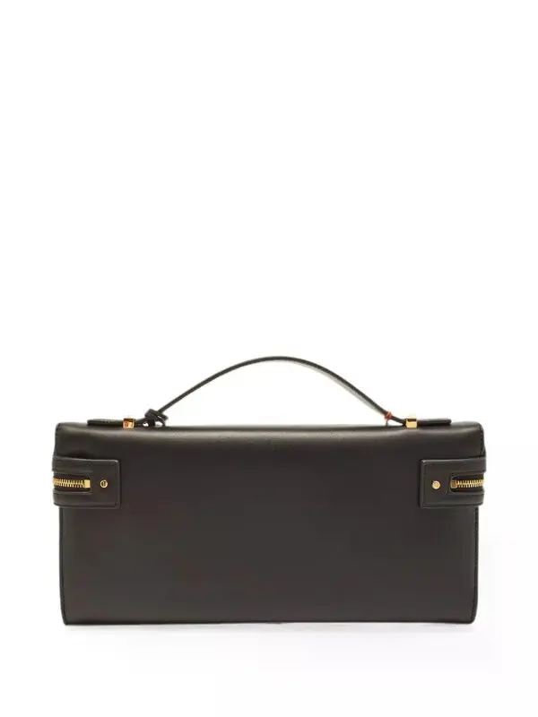 Loro Piana Extra L29 Tweed Clutch Bag - Black