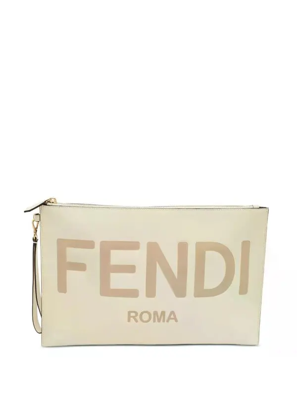 Fendi Large Debossed-logo Clutch Bag