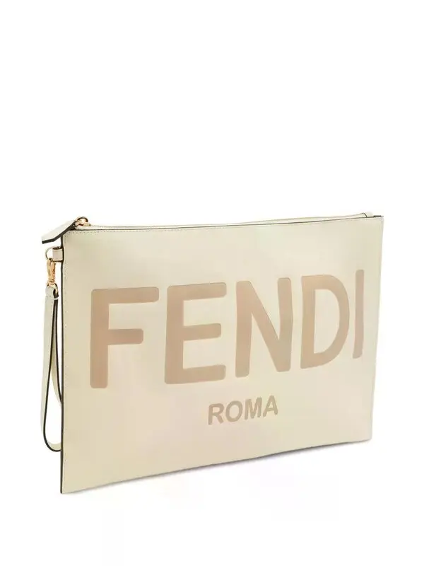 Fendi Large Debossed-logo Clutch Bag