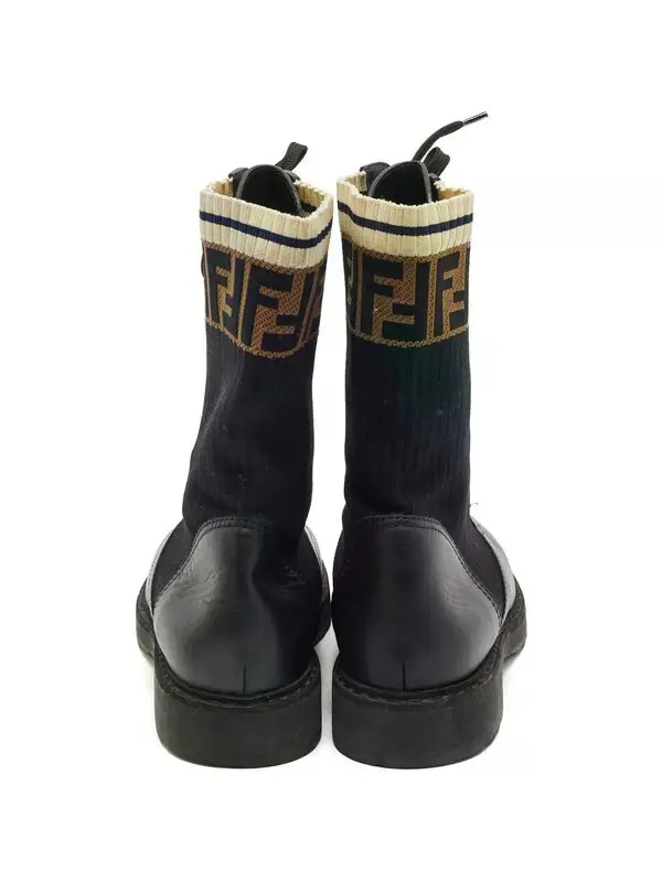 Fendi Ff Motif Lace-up Boots