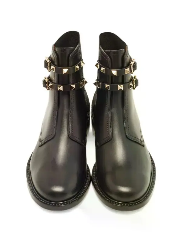 Valentino Garavani Rockstud Buckle Ankle Boots