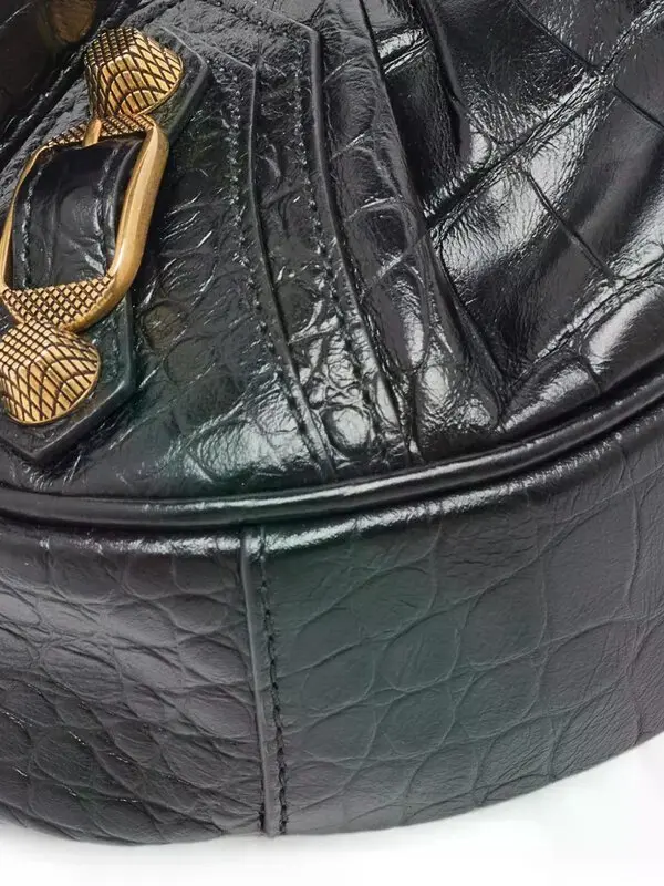 Balenciaga 2010 Le Cagole Croc-embossed Shoulder Bag