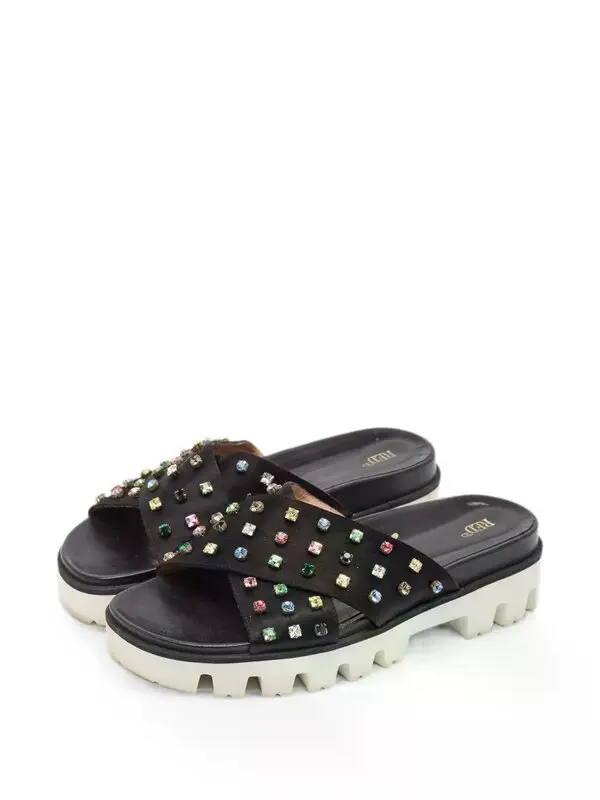 Valentino Garavani Embellished Criss-cross Platform Sandals
