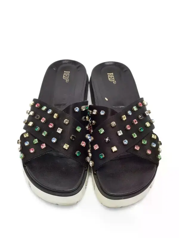 Valentino Garavani Embellished Criss-cross Platform Sandals