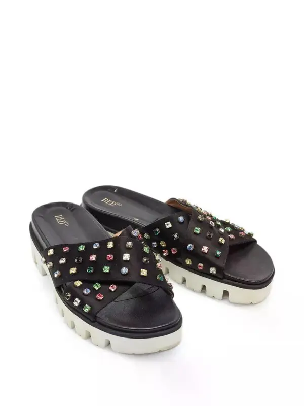 Valentino Garavani Embellished Criss-cross Platform Sandals