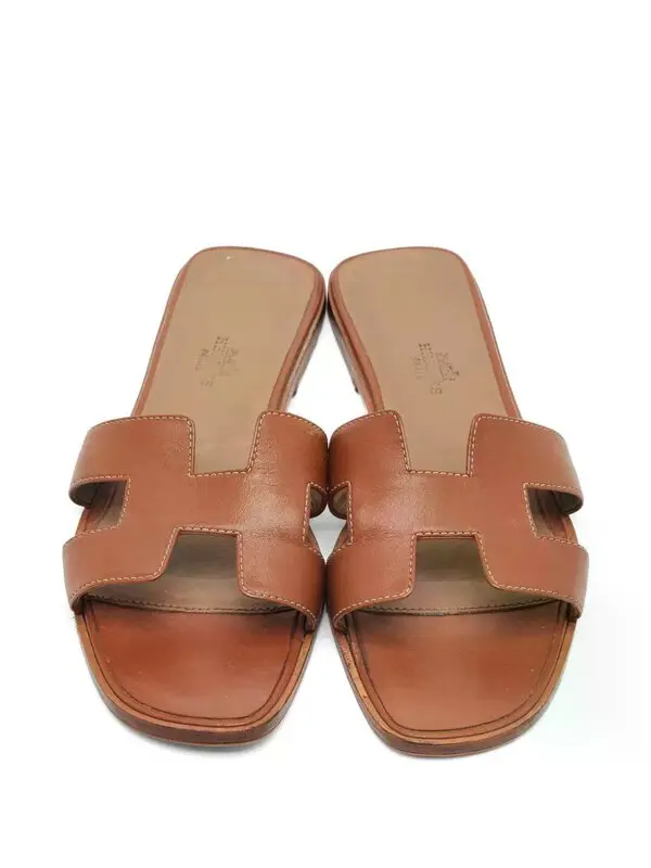 Hermès Oran H-cut Leather Sandals