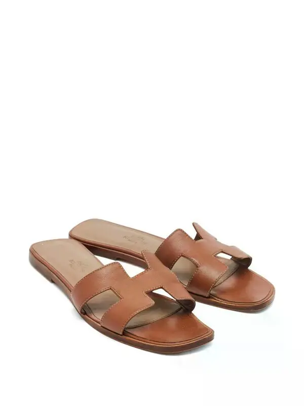 Hermès Oran H-cut Leather Sandals