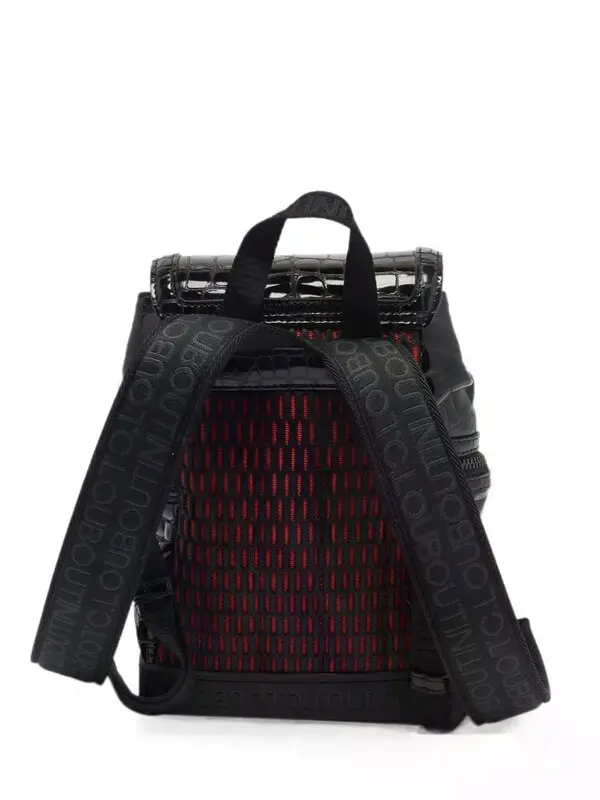 CHRISTIAN LOUBOUTIN Small Explorafunk Crocodile-effect Backpack