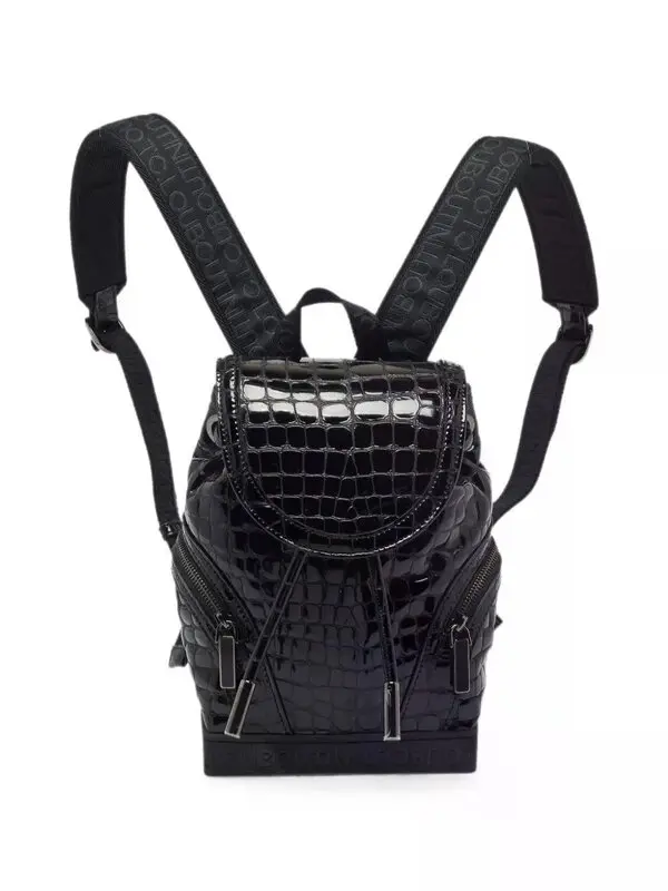 CHRISTIAN LOUBOUTIN Small Explorafunk Crocodile-effect Backpack