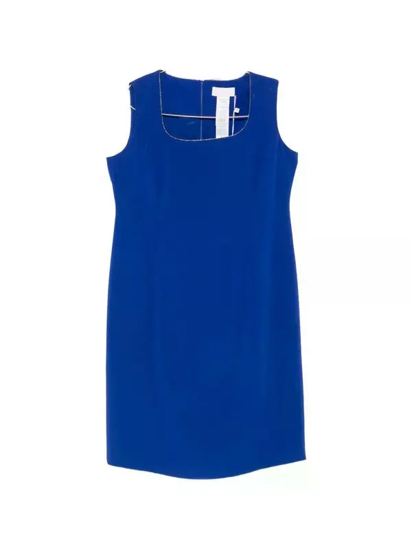 Marina Rinaldi Tabarin Crystal-trimmed Sleeveless Midi Dress - Blue