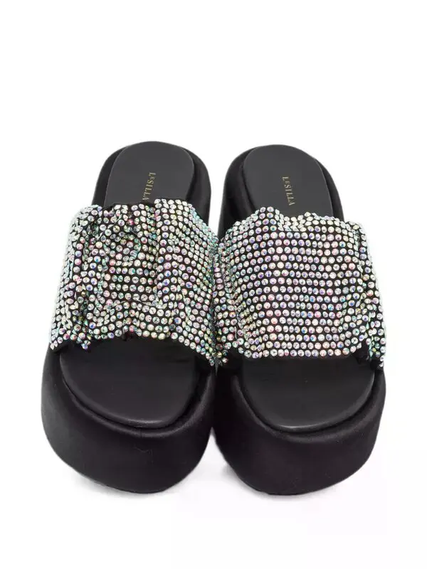 LE SILLA Crystal-embellished Wedge Sandals