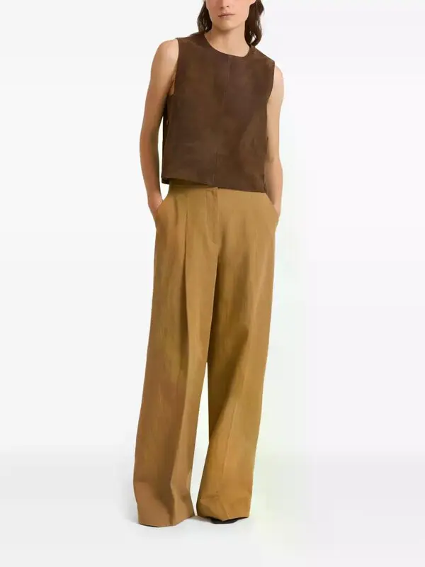 YVES SALOMON Sleeveless Suede Top