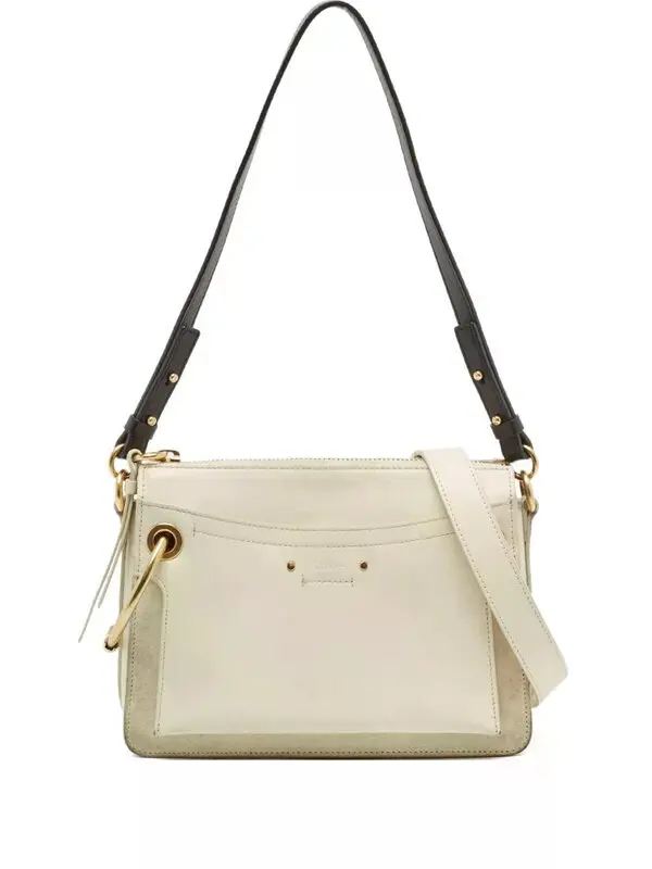 Chloé Suede Leather Ring Detail Bag - White
