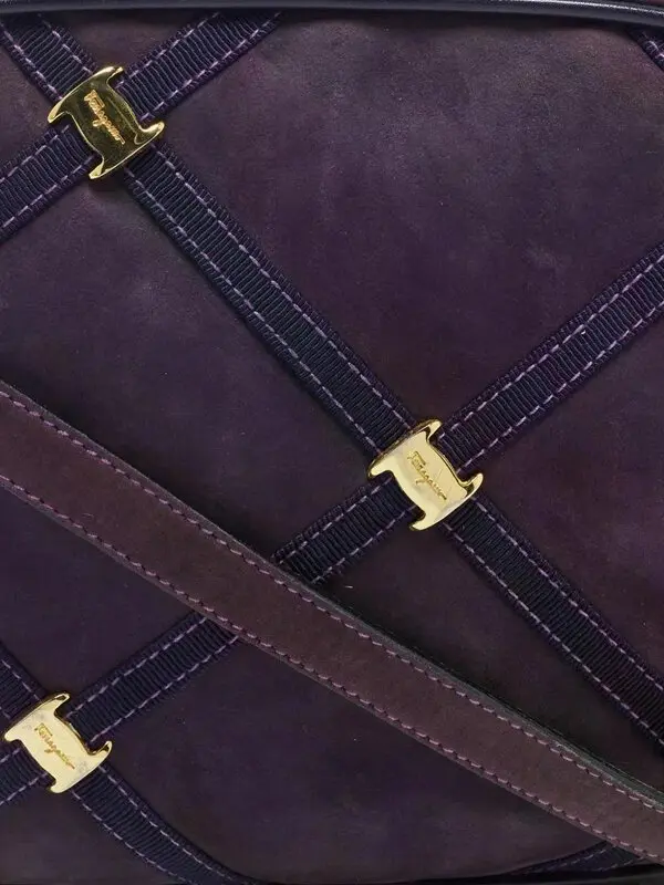 FERRAGAMO Quilted Studded Crossbody Bag