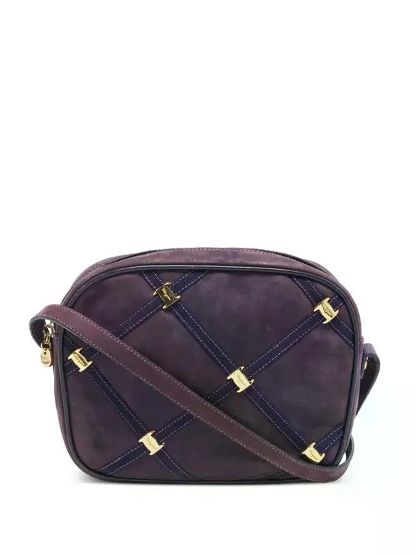 FERRAGAMO Quilted Studded Crossbody Bag