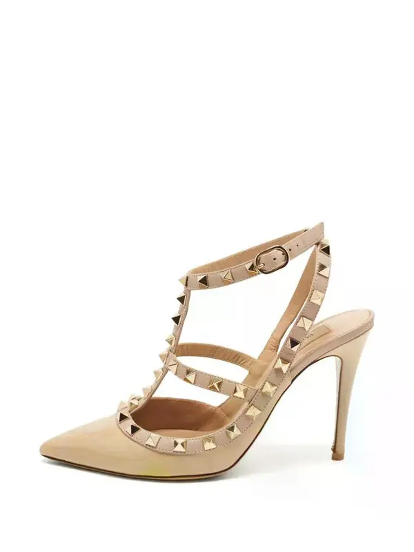 Valentino Garavani Rockstud Pointed-toe Pumps - Neutrals