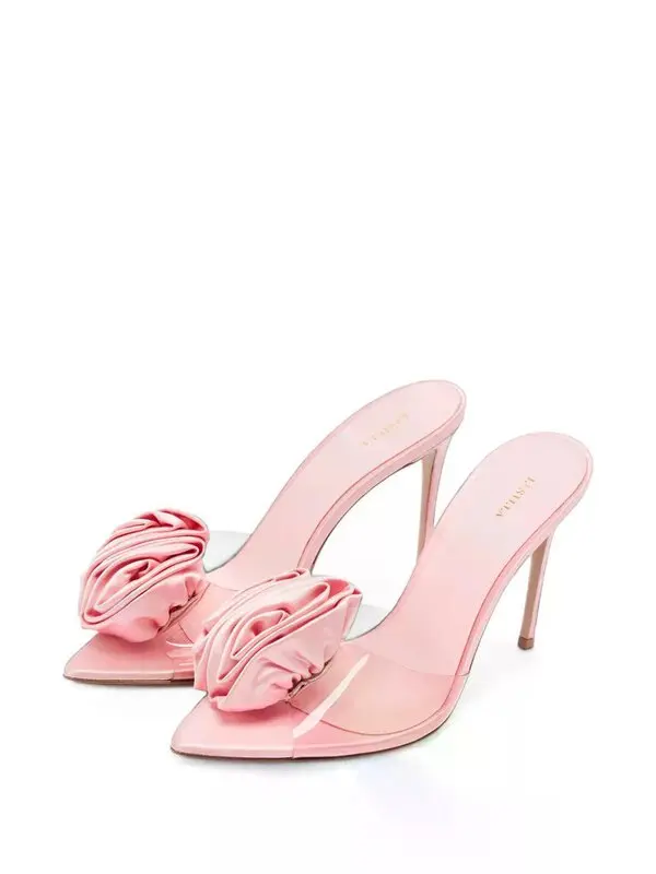 LE SILLA Rose Applique Slide Sandals