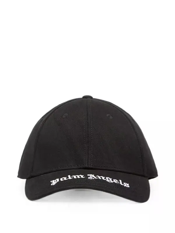 Palm Angels Curved Logo-visor Baseball Cap - Black
