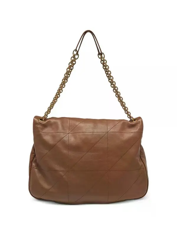 Saint Laurent 4.3 Geometric-quilted Shoulder Bag - Brown