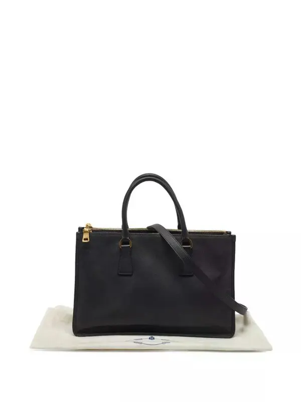 Prada Logo Plaque Double Zip Handbag