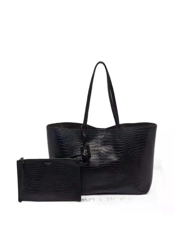 JIMMY CHOO Nine2five Crocodile-effect Tote Bag