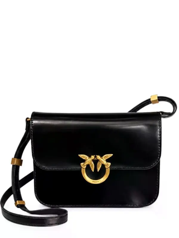 Pinko Love Birds Leather Crossbody Bag