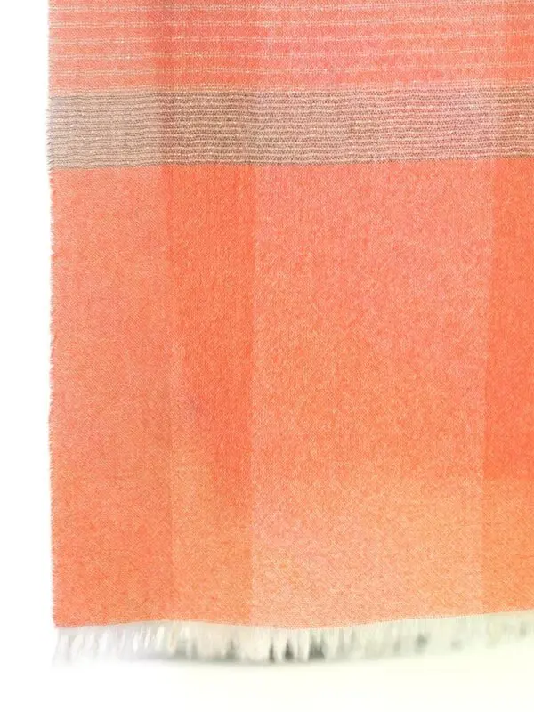 D'ANIELLO Check Frayed Scarf