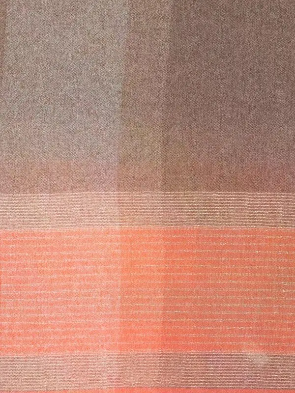 D'ANIELLO Check Frayed Scarf