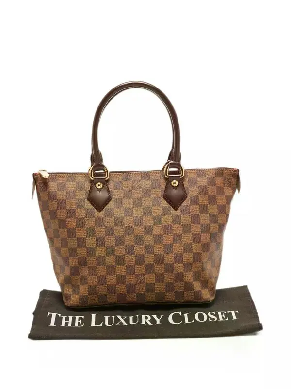 LOUIS VUITTON 2008 Saleya Leather-trim Tote Bag - Brown