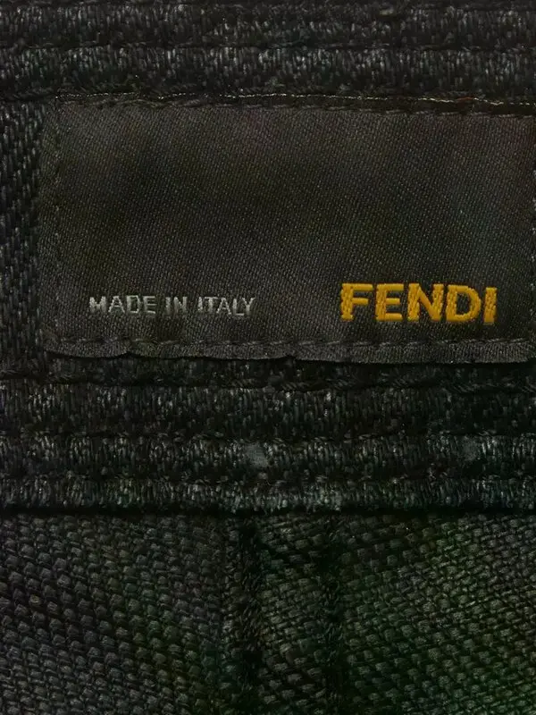 Fendi Coated Low-rise Jeans